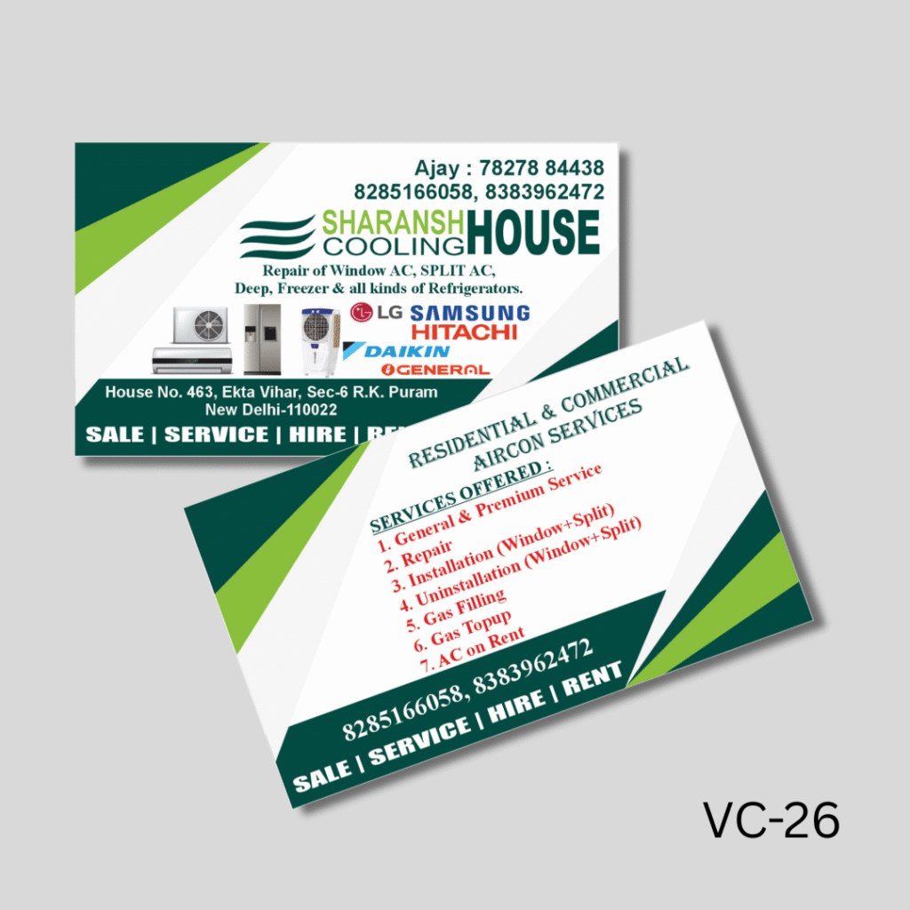 Normal Visiting Cards - N. Printing